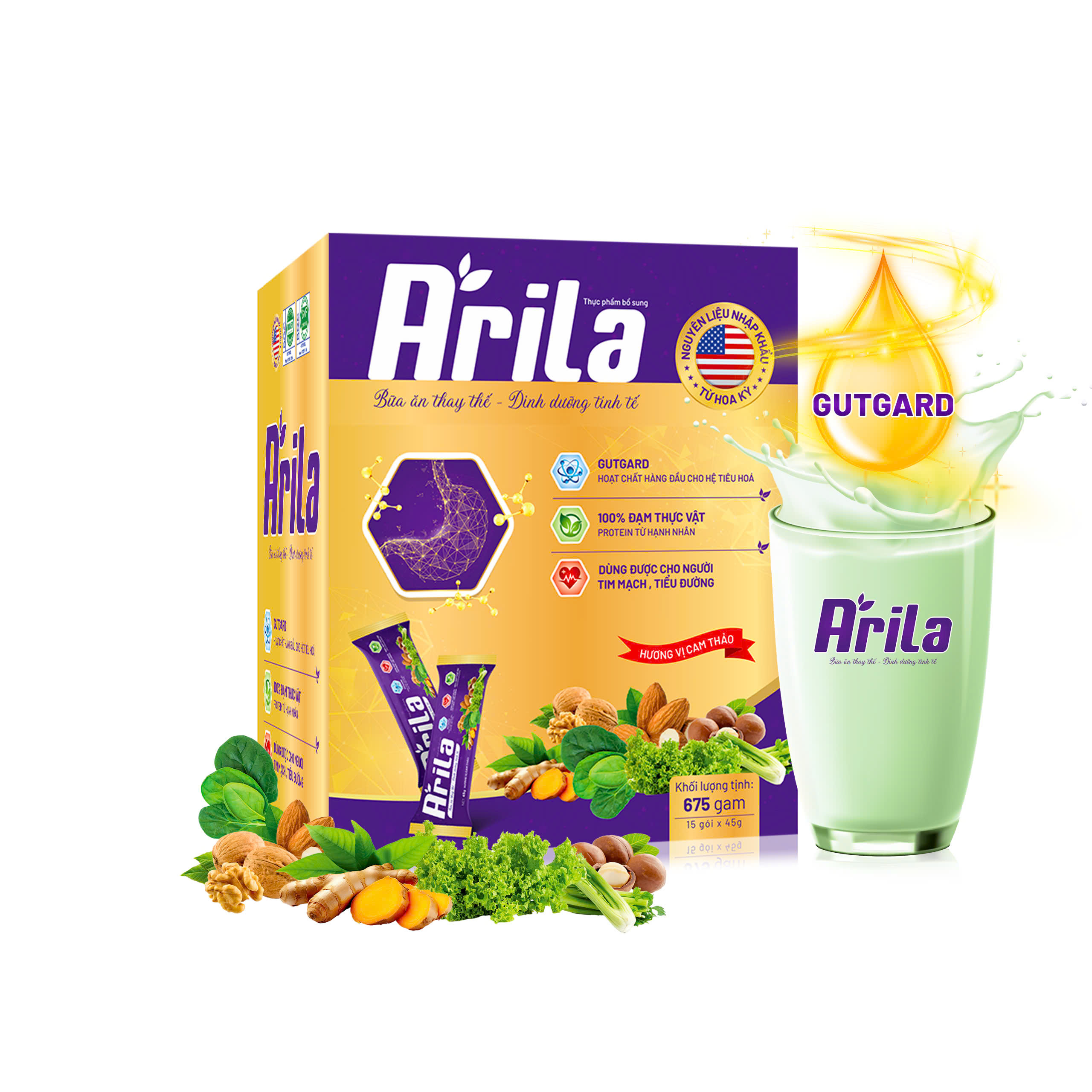 Sữa hạt arila - Arila bữa ăn dinh dưỡng - Arila bữa ăn thuần chay